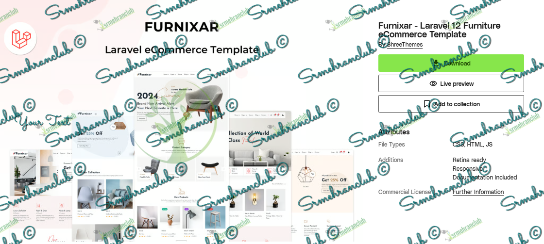 Furnixar – Laravel 12 Furniture eCommerce Template Free Download