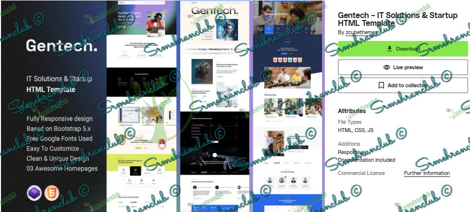 Gentech IT Solutions HTML Template – Startup Free Download
