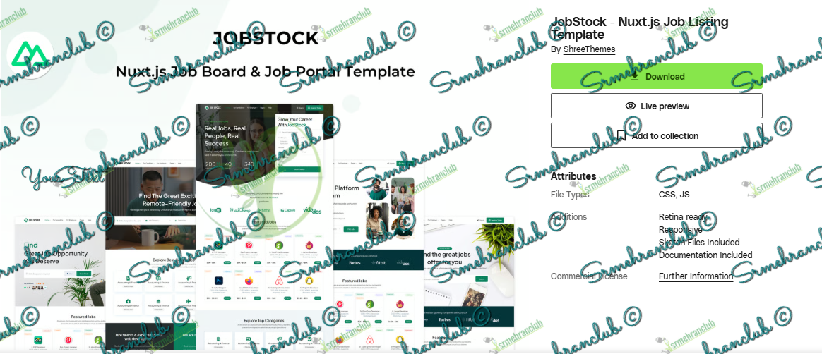 JobStock Nuxt.js Template – Job Listing Theme Free Download