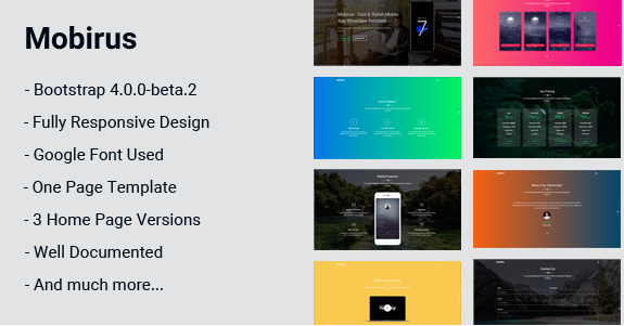 Mobirus Bootstrap App Landing Template Free Download