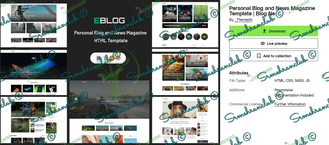 Blog Ne – Personal Blog & News Magazine Template Free Download