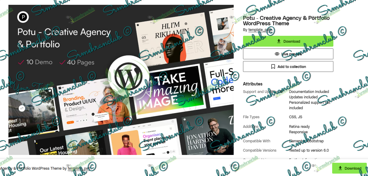 Potu WordPress Theme – Creative Agency & Portfolio Free Download