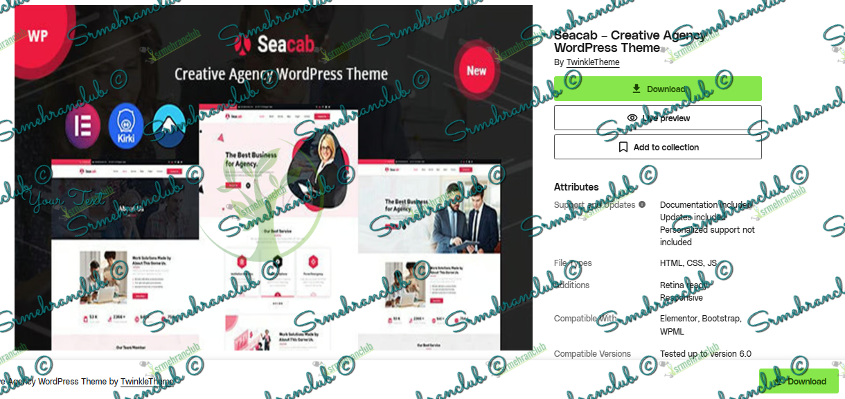 Seacab WordPress Theme – Creative Agency Theme Free Download