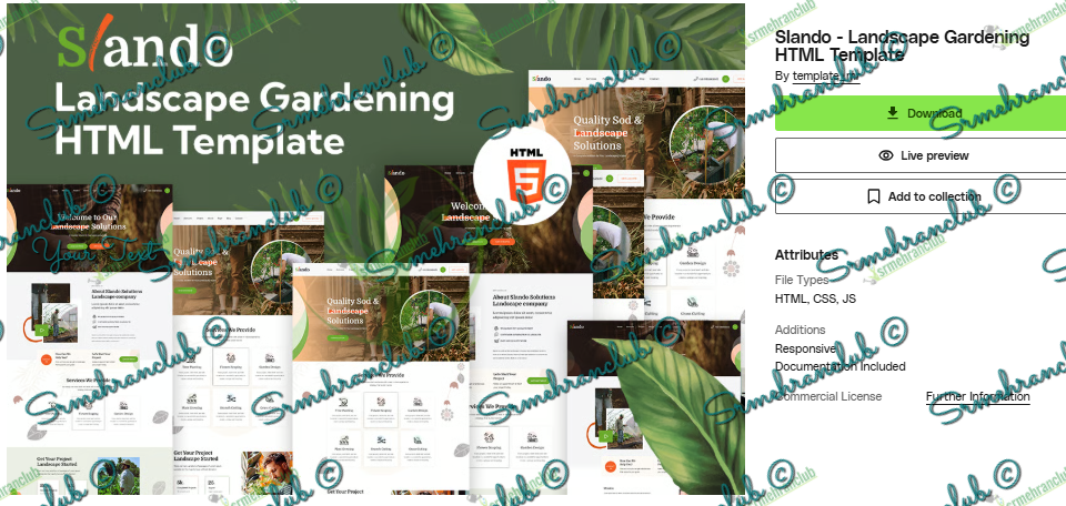 Slando HTML Template Free Download – Landscape Gardening Website