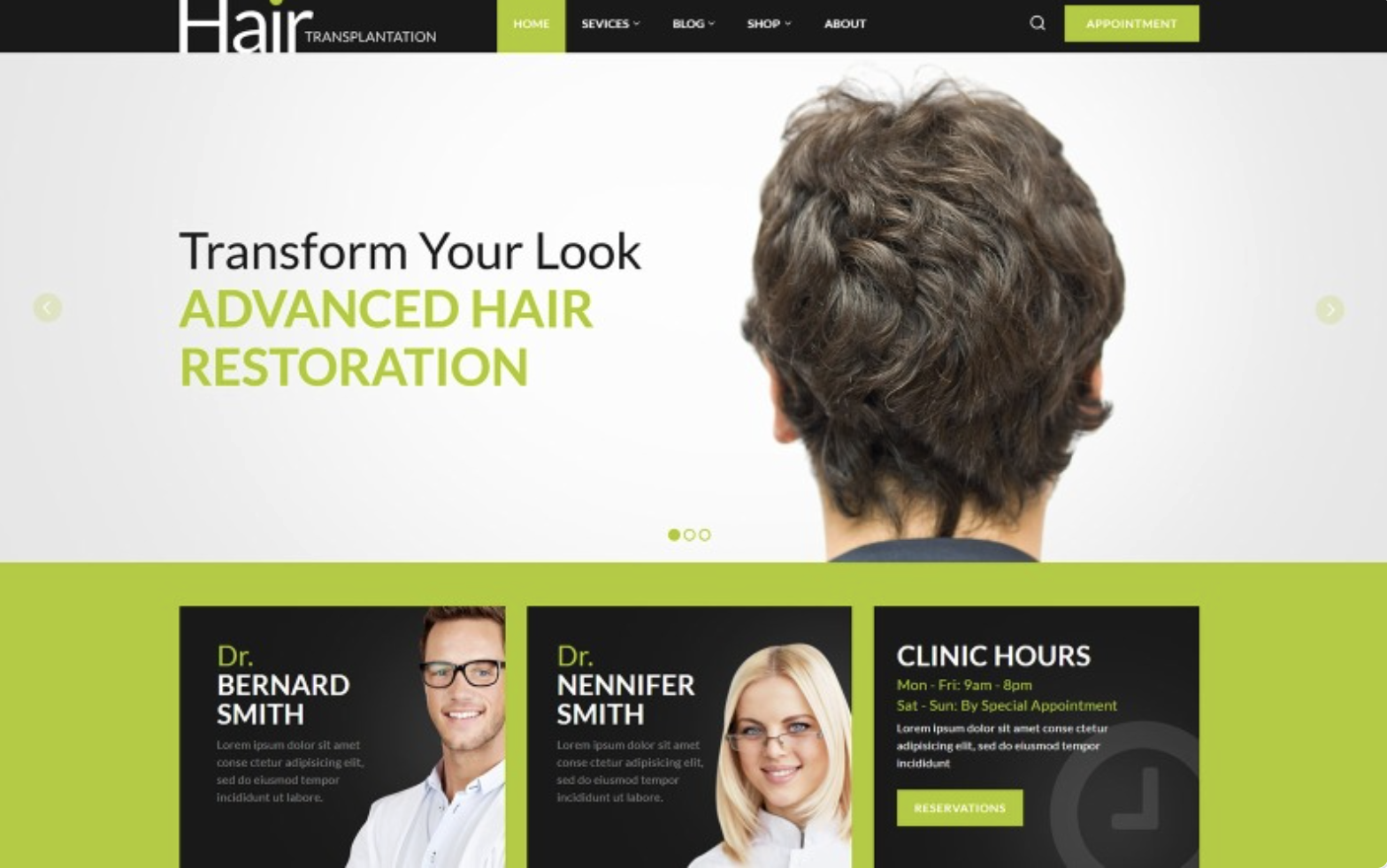 Hair Transplantation Theme Free Download GPL Version