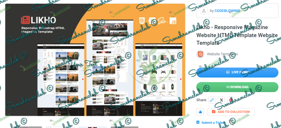 Likho Responsive Magazine Website HTML Template Free Download