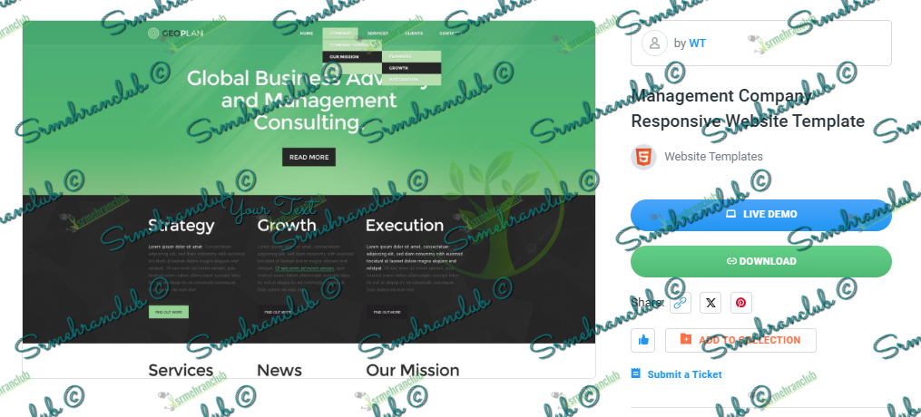 Management Company Responsive Website Template Free Download