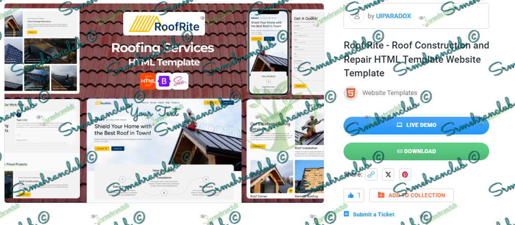 Roof Rite Roof Construction & Repair Template Free Download