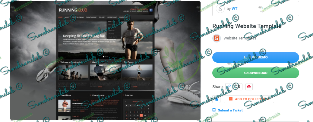 Running Website Template WordPress Theme Free Download