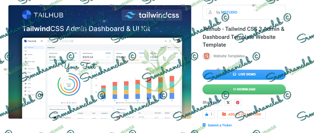 Tailhub Tailwind Admin Template – Free Download GPL