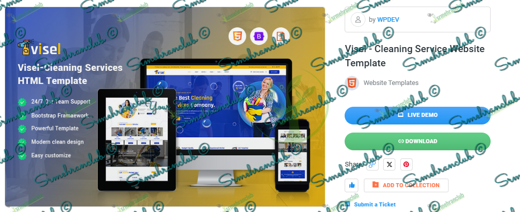 Visel Cleaning Service Template Free Download GPL