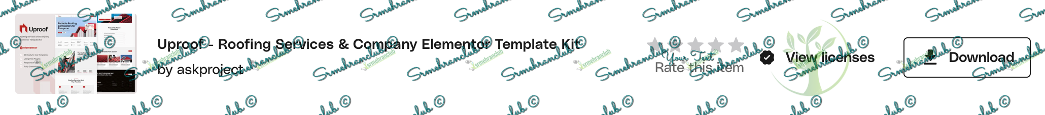 Uproof Roofing Services Elementor Template Kit Free Download
