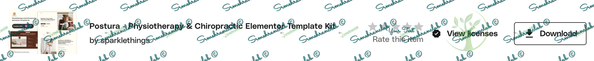 Postura Physiotherapy & Chiropractic Elementor Template Kit Free Download